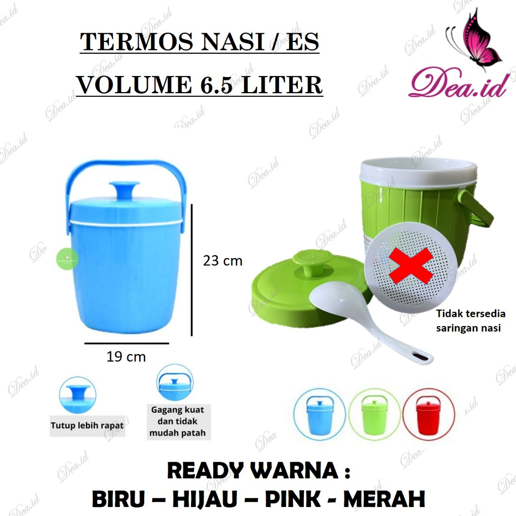 Jual [DEASHOP] TERMOS NASI - TERMOS ES BATU - RICE BUCKET ICE BUCKET 6. ...