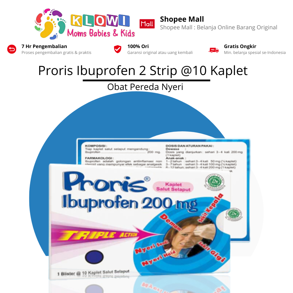 Jual Proris Ibu Profen T2X 1 Strip 10 Kaplet Ibu Profen Penurun Panas ...