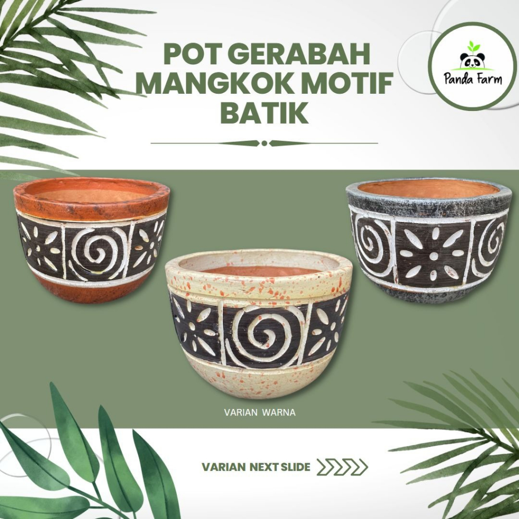 Jual Pot Gerabah Mangkok Motif Batik | Shopee Indonesia