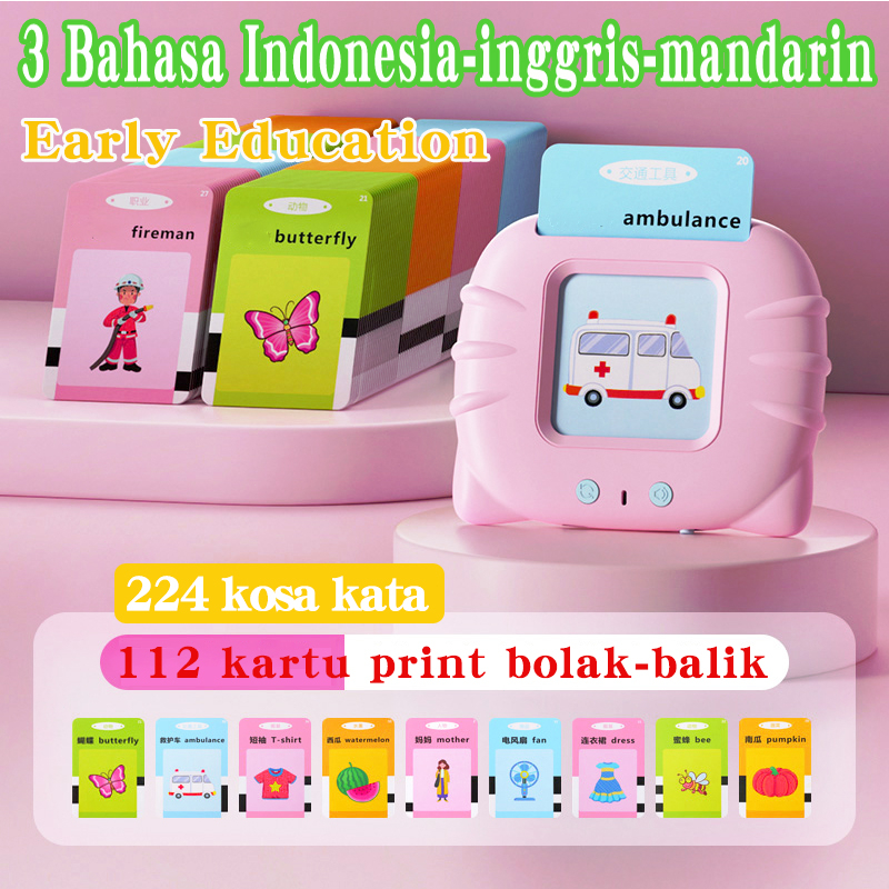 Jual Flash Card Early Education Mainan Flash Card Bersuara Alat Bantu ...
