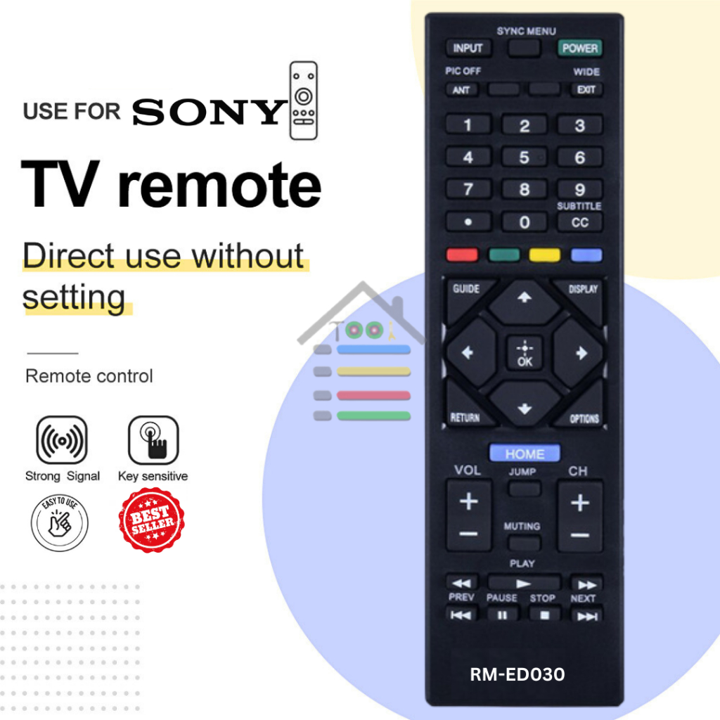 Jual REMOTE SONY TV BRAVIA DIGITAL MULTIFUNGSI RM-ED030TR | Shopee ...