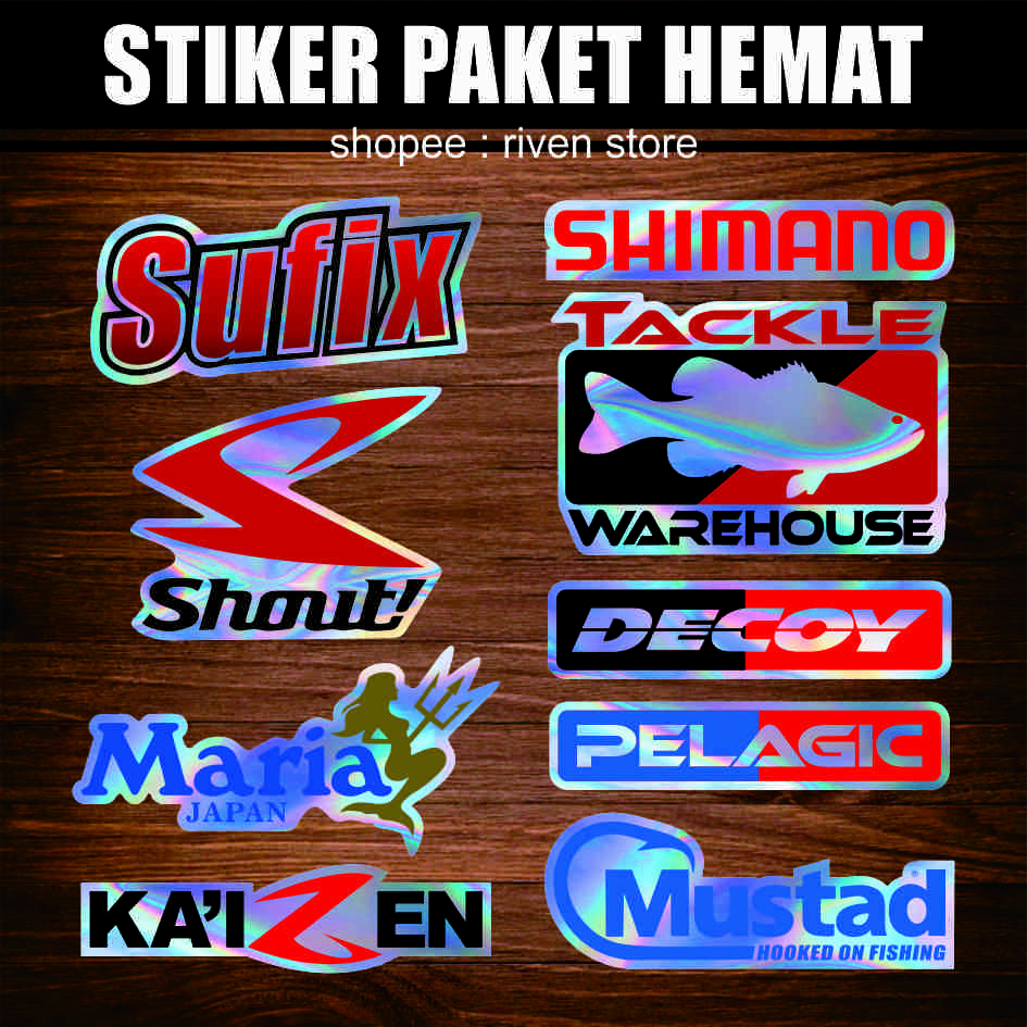 Jual Stiker Pancing Hologram Logo Mancing Premium Tackle Box R5 ...
