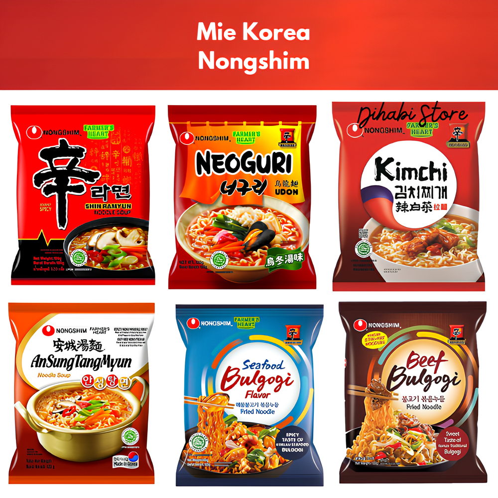Jual Mie Instant Korea Nongshim Halal Shin Ramyun , Neoguri , Kimchi , Cham Pong , Soon Veggie ...