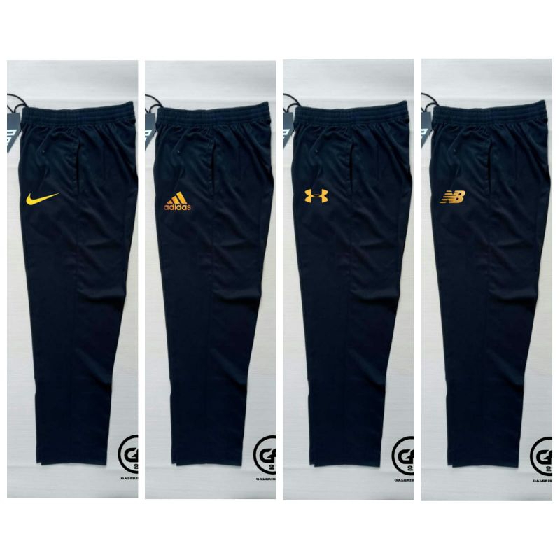 Jual CELANA TRAINING OLAHRAGA HITAM POLOS LOGO GOLD TERBARU | Shopee ...