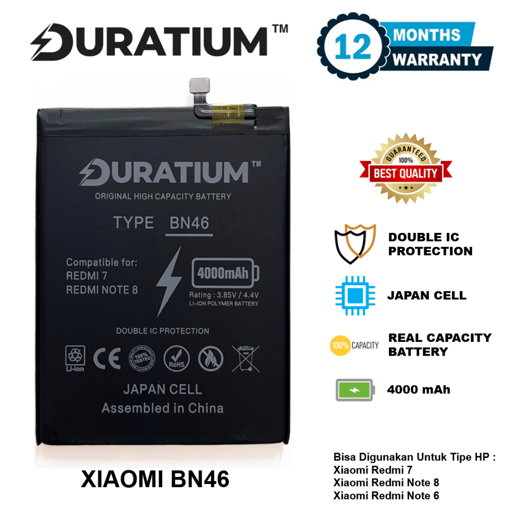 Jual DURATIUM ORIGINAL Baterai Xiaomi Redmi 7 / Redmi Note 8 / Redmi ...
