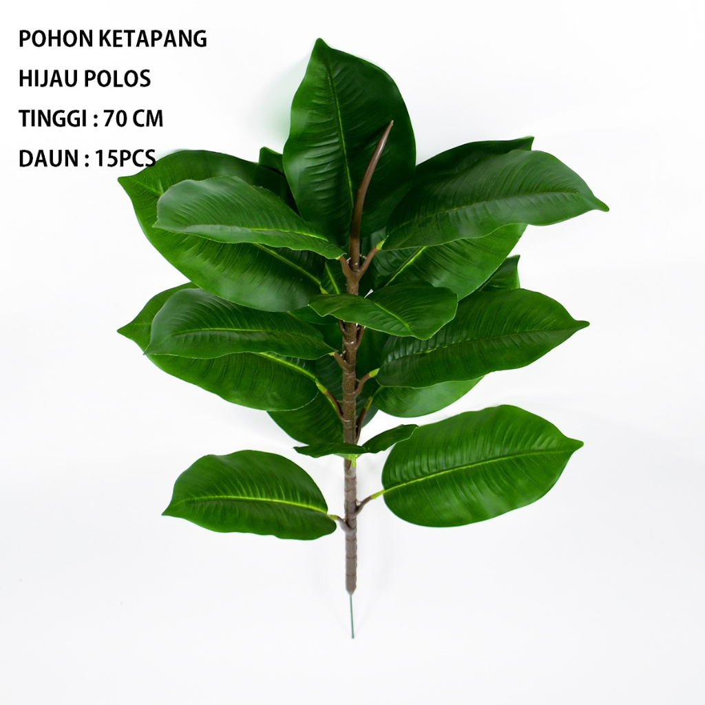 Jual Pohon Ketapang Biola Besar Semi Latex Tinggi 70 cm / Bunga plastik ...