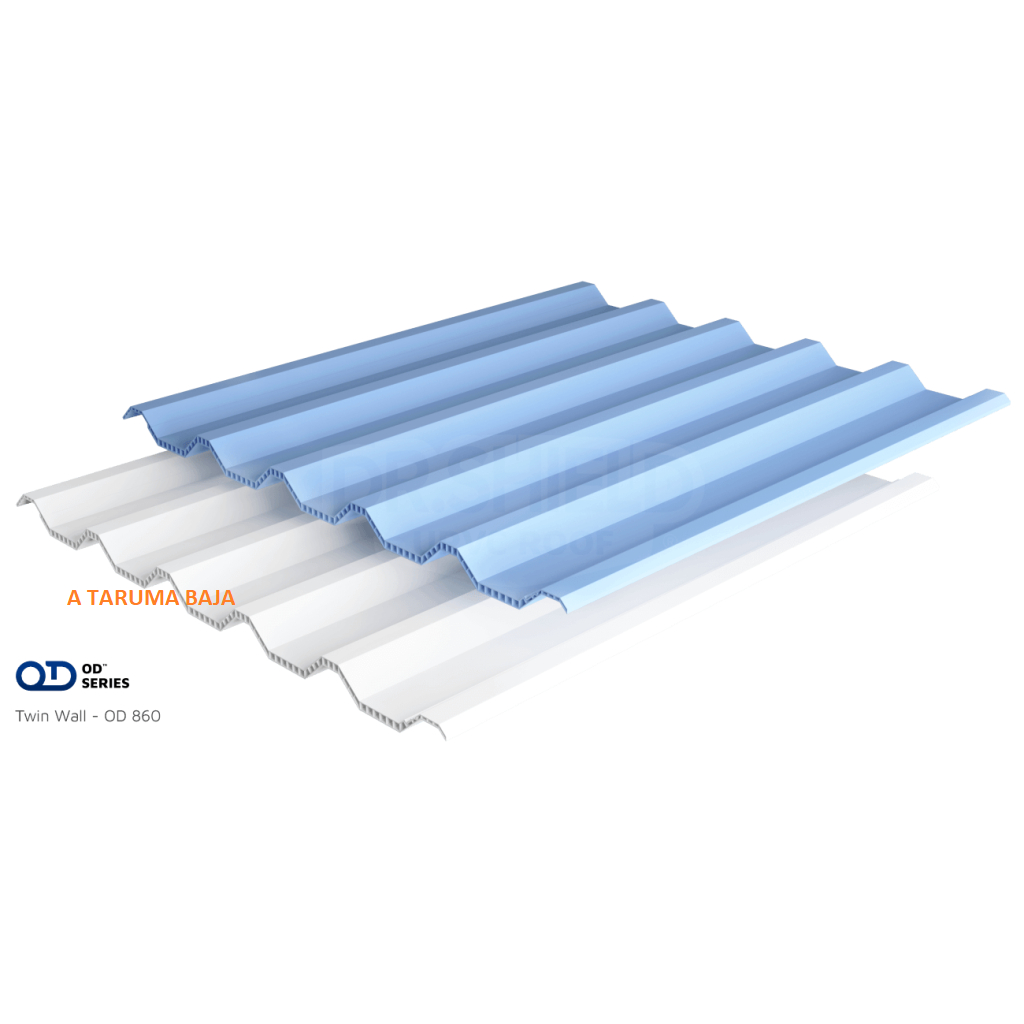 Jual Dr Shield uPVC Roof - Twin wall 12mm OD 860 - Atap UPVC Premium ...