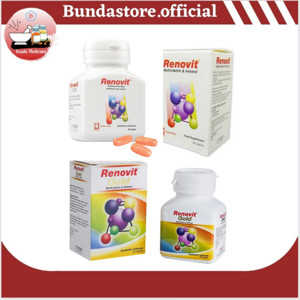 Jual Renovit / Renovit GOLD - Multivitamin - Botol Isi 30 Kaplet ...