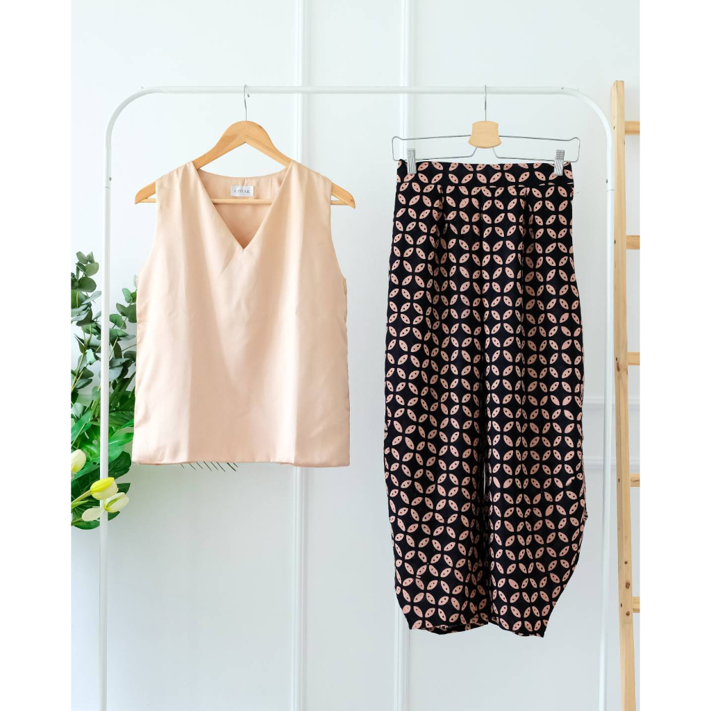 Jual ONE SET BATIK MODERN SATIN TOP KULOT BATIK PREMIUM WANITA ...