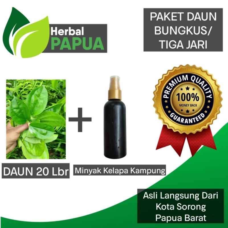Jual PAKET DAUN BUNGKUS PAPUA DAUN+MINYAK ORIGINAL | Shopee Indonesia