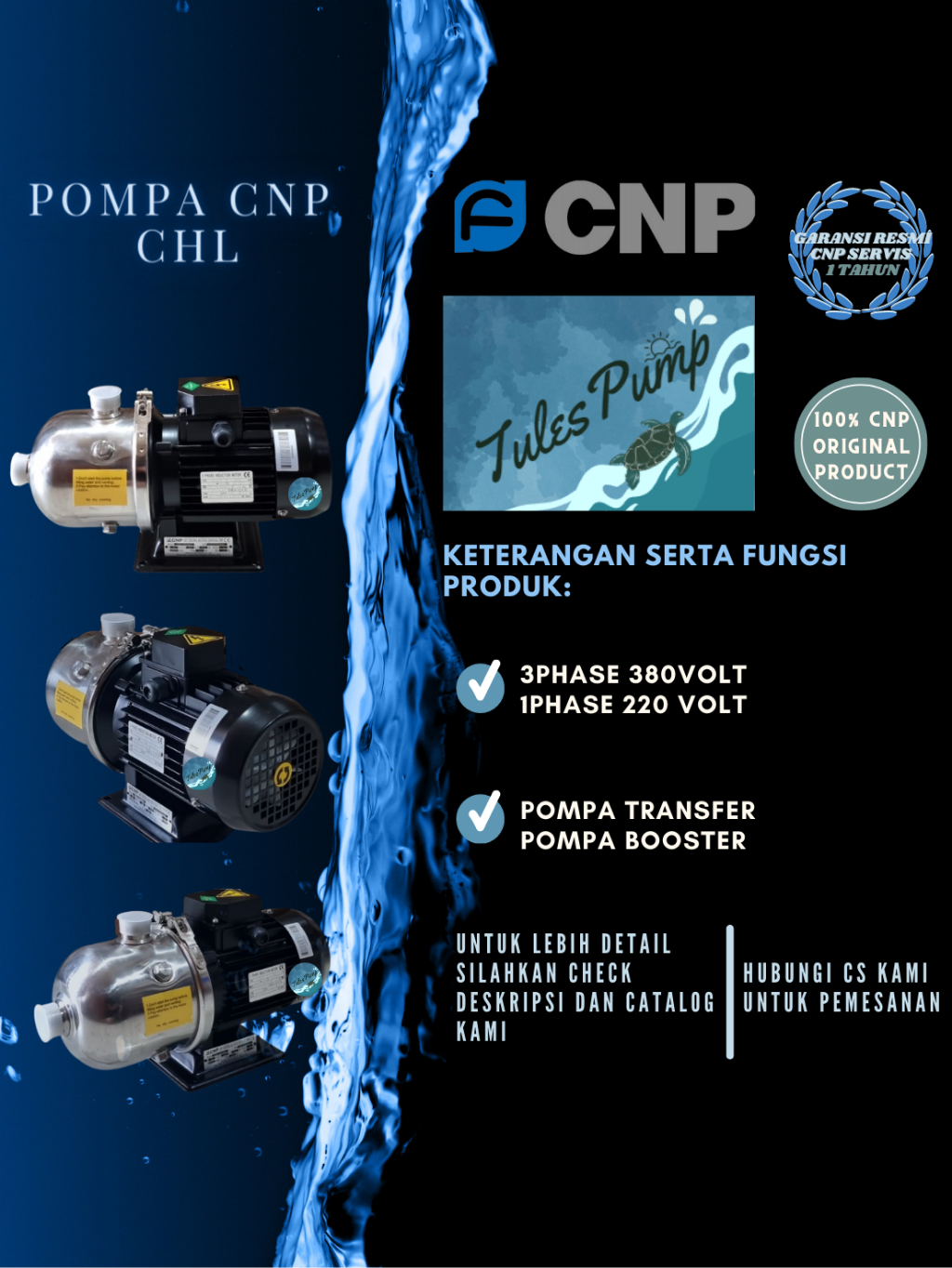 Jual POMPA CNP CHL 2-40 1PHASE 220V | Shopee Indonesia