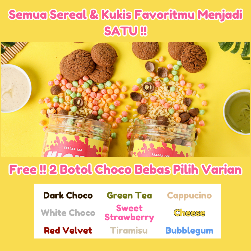 Jual MIGHTY CRUNCH 1000ml - Cookies & Sereal Lumer Crunchy by Snacks Lab ( 1 toples full sereal ...