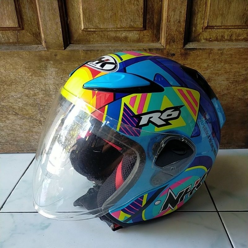 Jual HELM NHK R6 ALL GRAPHIC | Shopee Indonesia