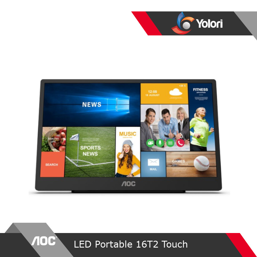 Jual Aoc Monitor LED Portable 16T2 15,6 Touchscreen | Shopee Indonesia