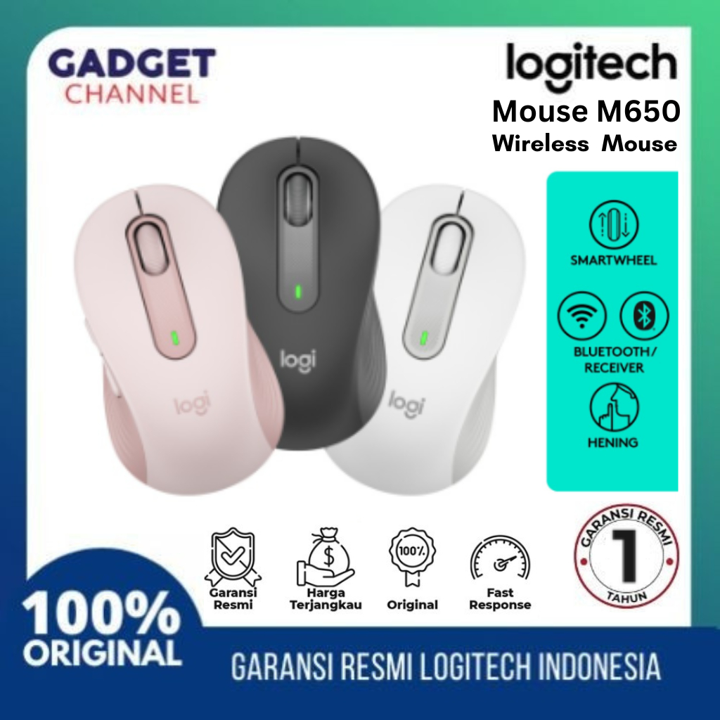 Jual Logitech Signature M650 Silent Mouse Wireless Bluetooth - Garansi ...