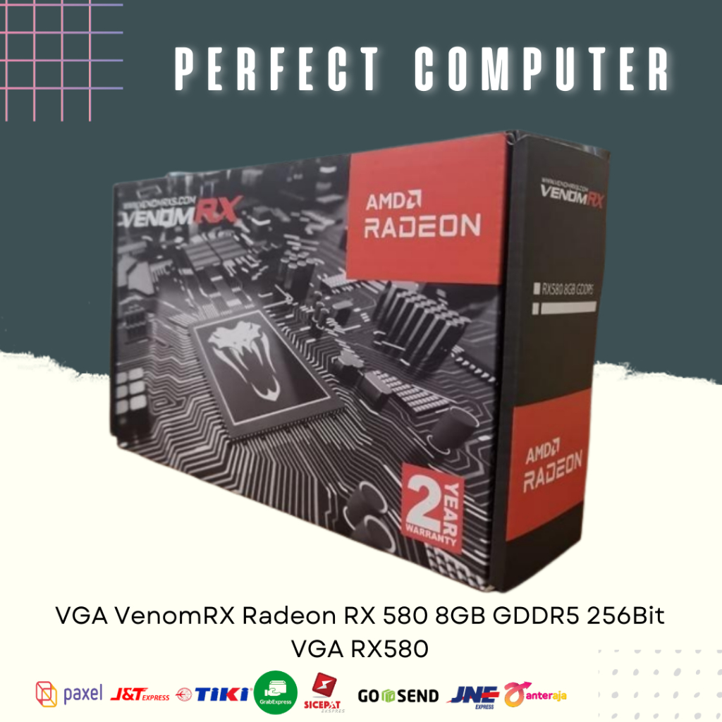 Jual VGA VenomRX Radeon RX 580 8GB GDDR5 256Bit VGA RX580 | Shopee ...