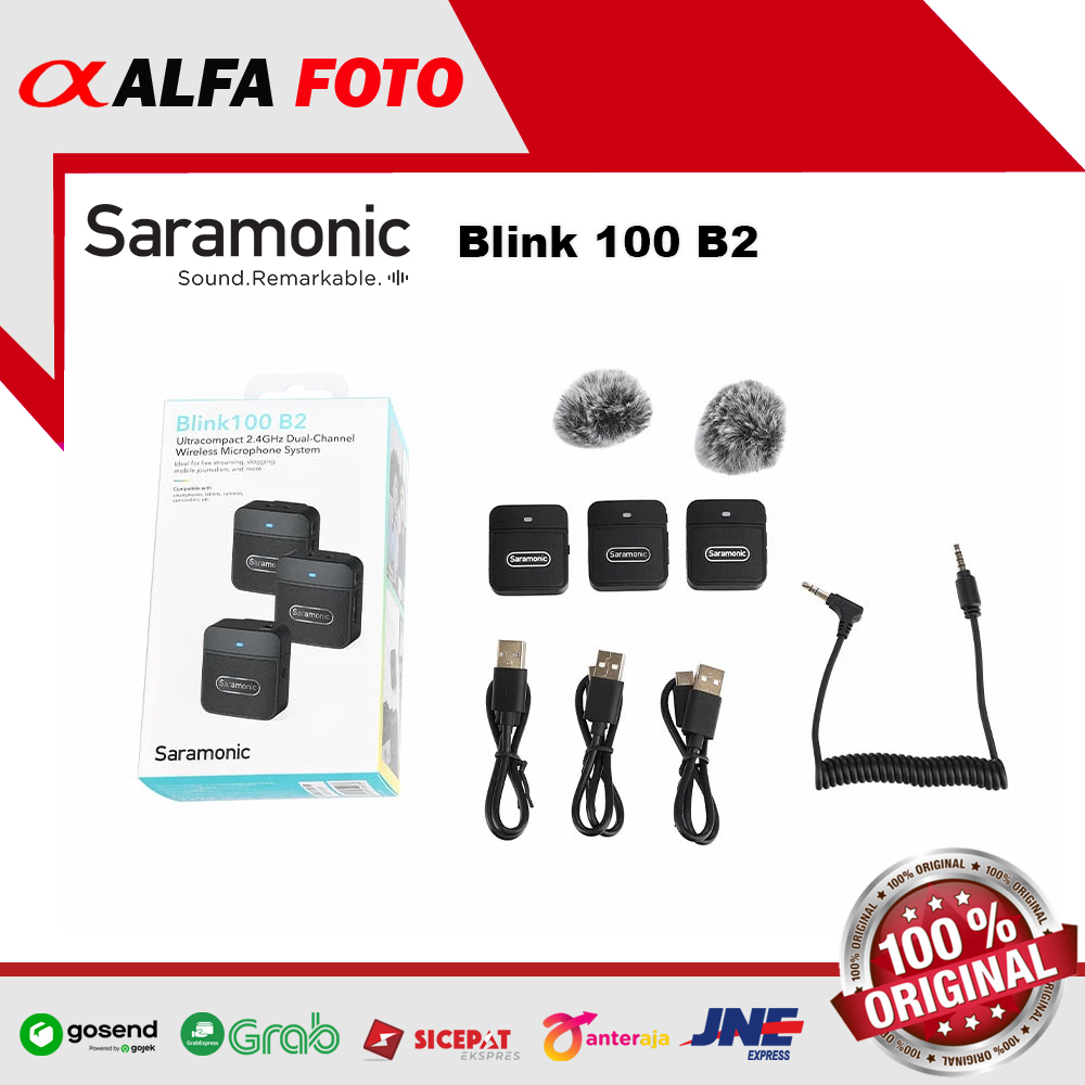 Jual Saramonic Blink 100 B2 Dual Channel Wireless Microphone | Shopee Indonesia