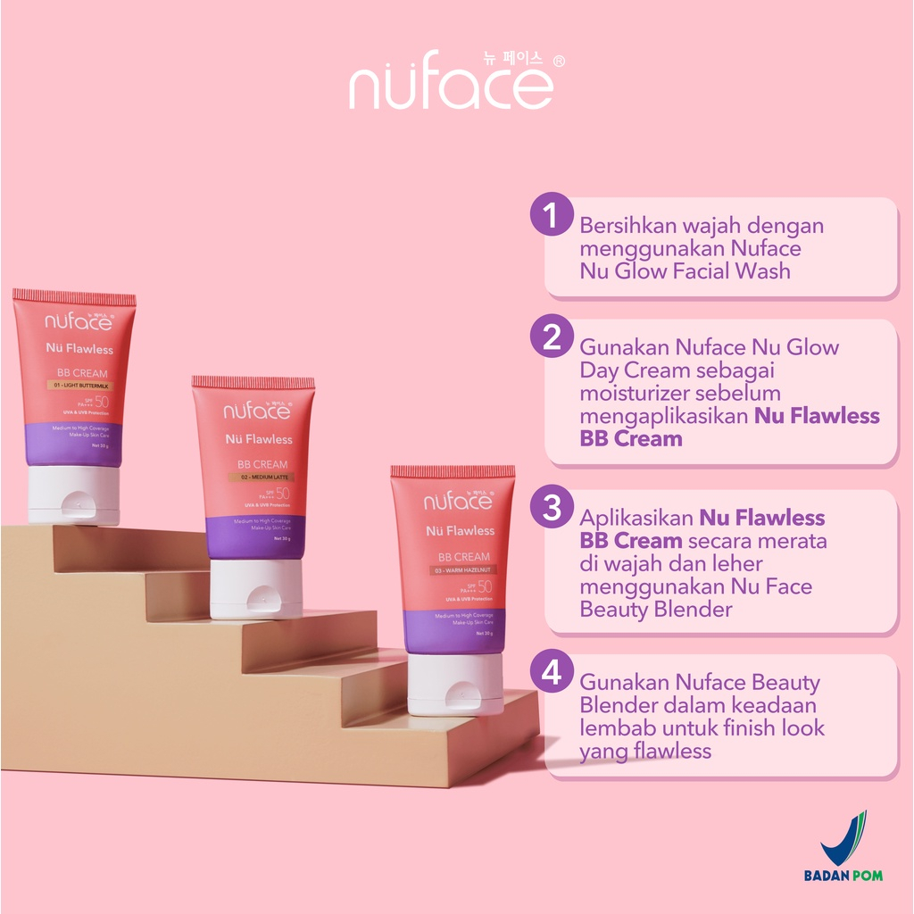 Jual (HERBORIST) NUFACE NU FLAWLESS BB CREAM SPF 50 PA+++ 30gr | Shopee Indonesia