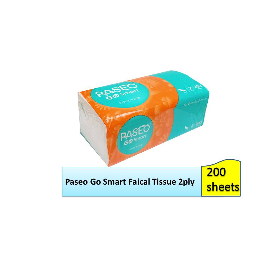 Jual Paseo Go Smart Tissue 200 sheets - 12 pack | Shopee Indonesia
