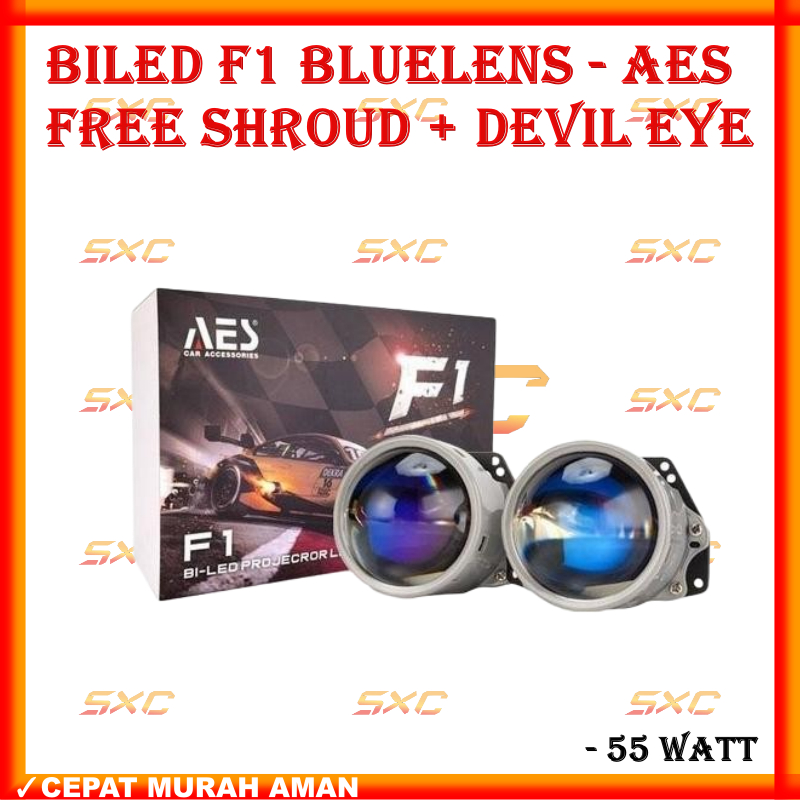 Jual ORIGINAL PROJECTOR AES BILED F1 AES BLUELENS 3 INCHI 70 WATT FREE ...