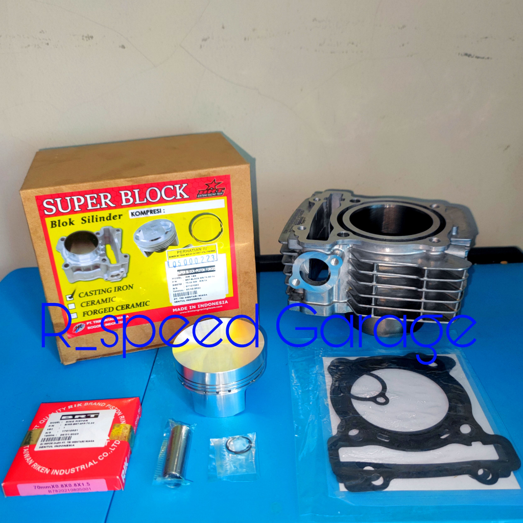Jual BLOK CAST IRON & FORGED PISTON BRT R15 V3 V4 MT 15 XSR 155 WR 155 ...