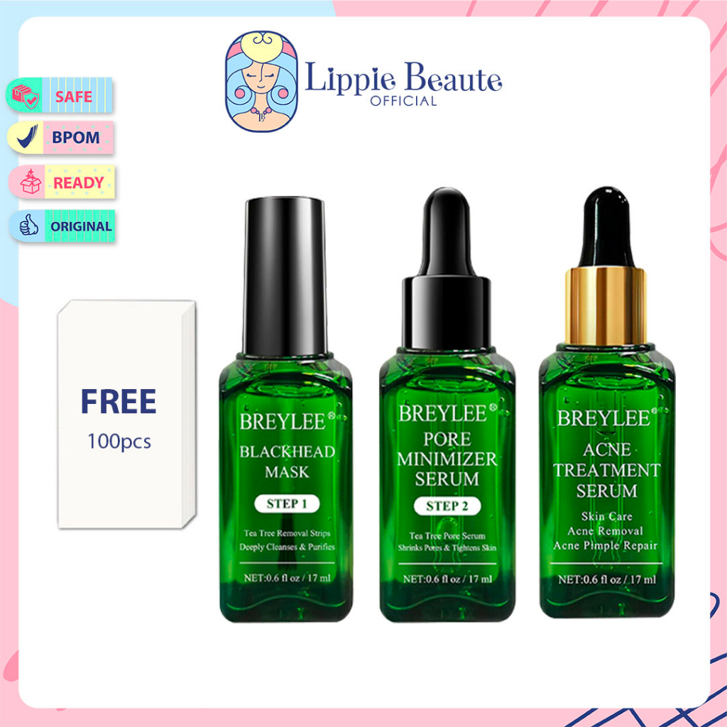 Jual BREYLEE - Step 1 Blackhead Mask Step 2 Pore Minimizer Serum Acne ...