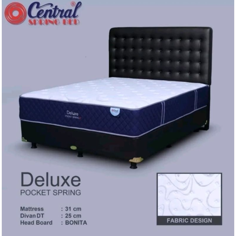 Jual Central deluxe pocket kasur spring bed kasur / divan sandaran ...