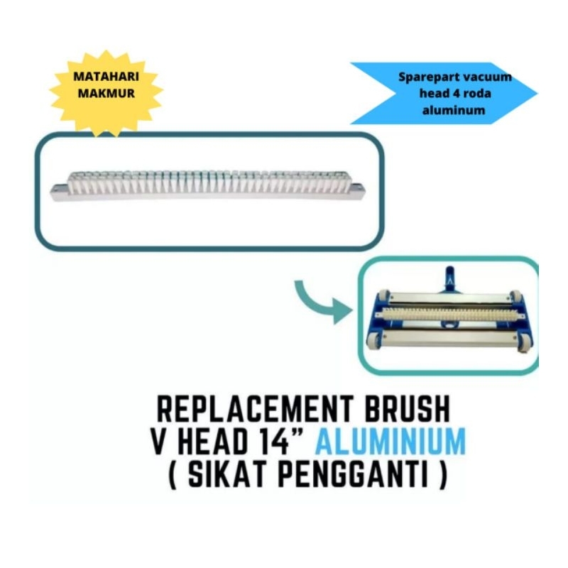 Jual SIKAT PENGGANTI SPAREPRT VACUUM HEAD 4 RODA ALUMINIUM AQUIFER | Shopee Indonesia