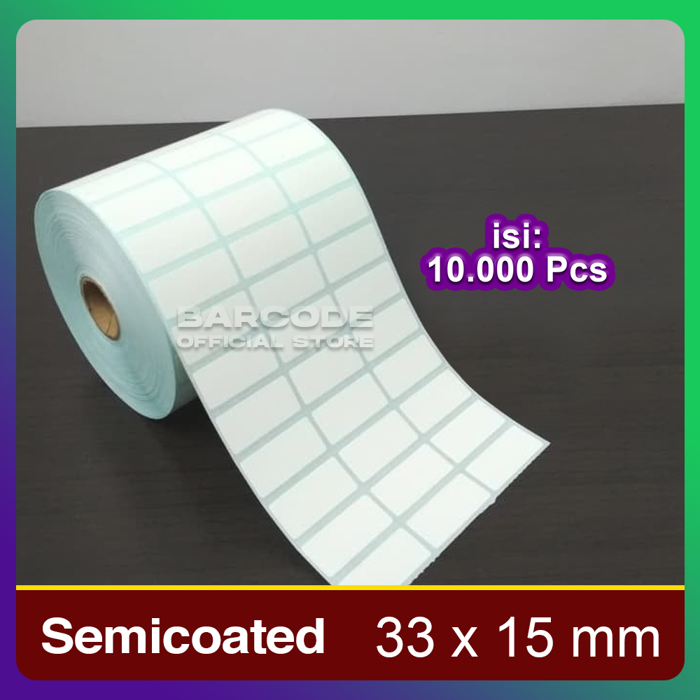 Jual Label Semicoat 33 x 15 Stiker 33x15 mm 3 Line Isi 10000 (1 Roll) | Shopee Indonesia