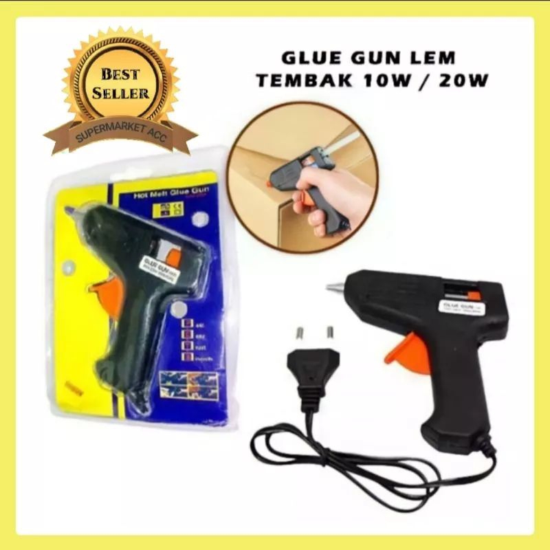 Jual Alat Lem Tembak 20W Hot Melt Glue Gun 10 Watt Lem Tembak Pistol ...