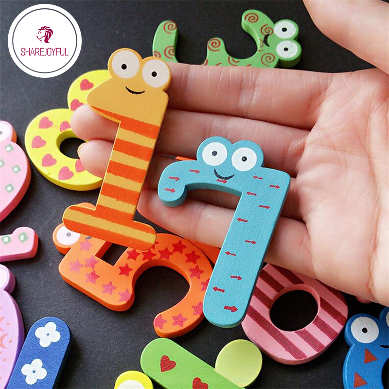 Jual Alphabeth and Number Magnet EVA Wooden Magnet Huruf Angka Magnet ...