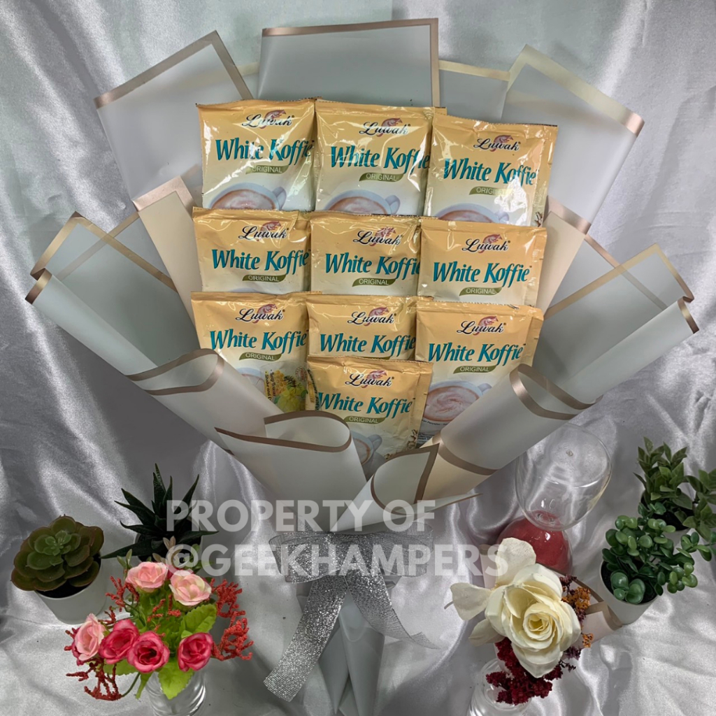 Jual Mini Buket Bouquet Bucket Kopi Luwak White Koffie Coffe Buket ...