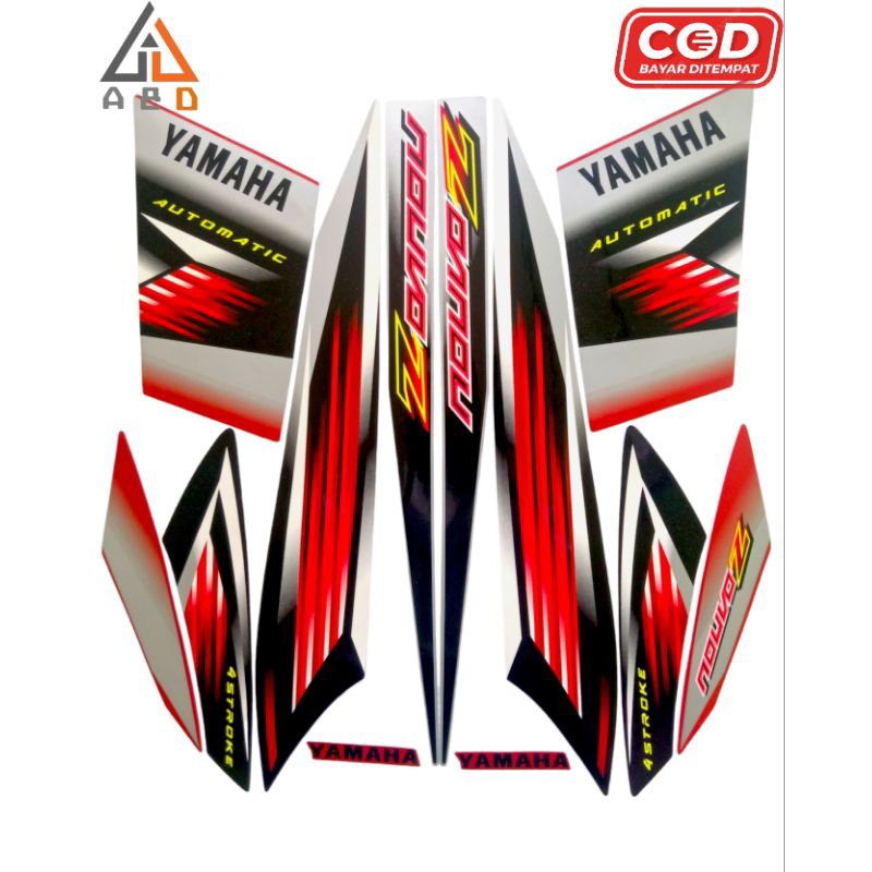 Jual STIKER STRIPING LIS POLET STICKER MOTOR YAMAHA NOUVO Z 2005 MERAH ...