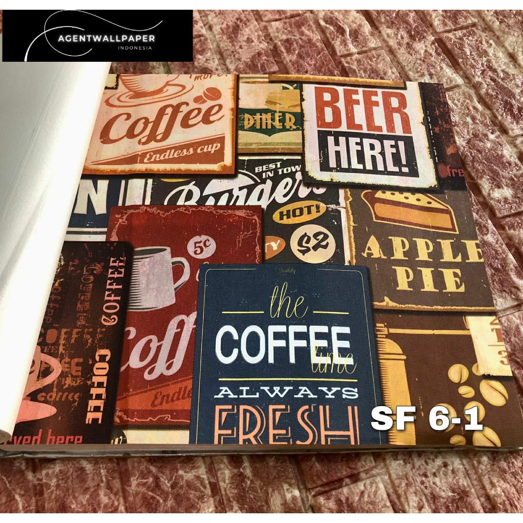 Jual Wallpaper Dinding Cafe Coffee Modern Retro CAFE Sky fall | Shopee ...