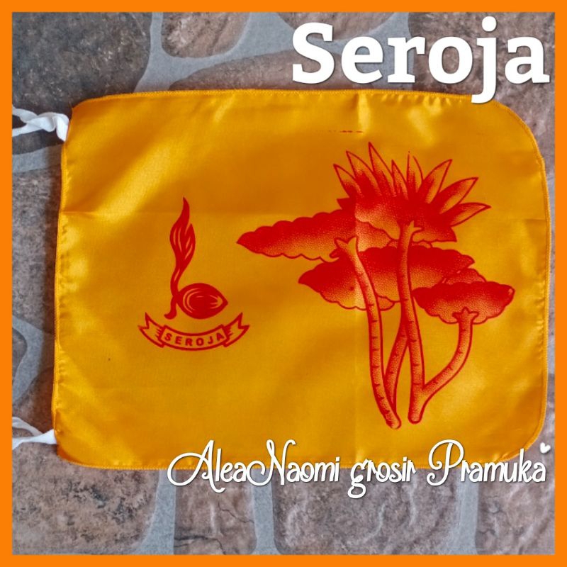 Jual Bendera regu Pramuka Putri bunga Seroja bordir bendera bunga ...