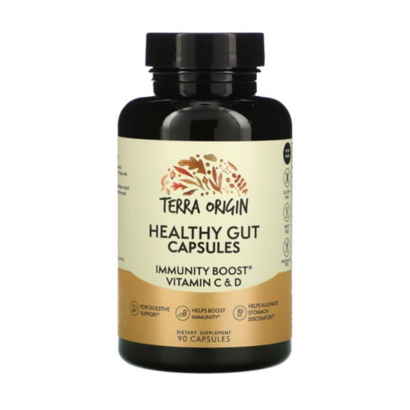 Jual Terra Origin Healthy Gut Capsules with Immunity Boost Vitamin C & D, 90 Capsules | Shopee ...