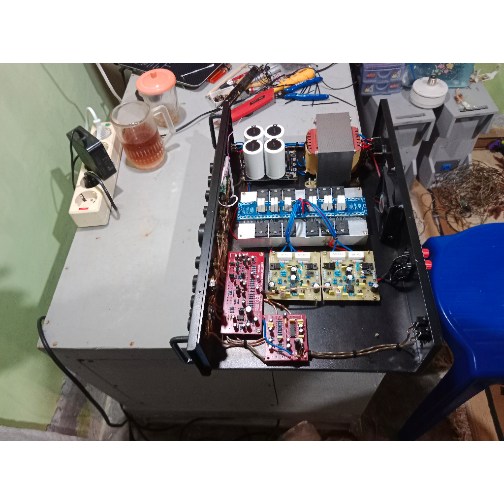 Jual Power Amplifier 5 Ampere besar CT 45 Bell Lengkap Karaoke | Shopee ...