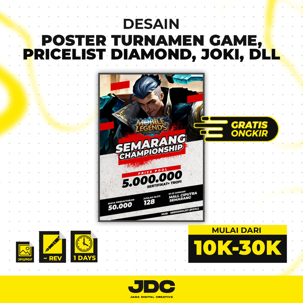 Jual JASA DESAIN POSTER TURNAMEN GAME, PRICELIST DIAMOND, JOKI, DLL ...