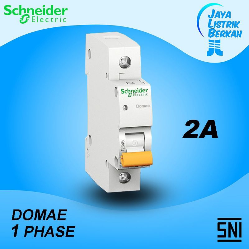 Jual MCB SCHNEIDER DOMAE 1PHASE 2A 4A 6A 10A 16A 20A 25A 32A | Shopee Indonesia