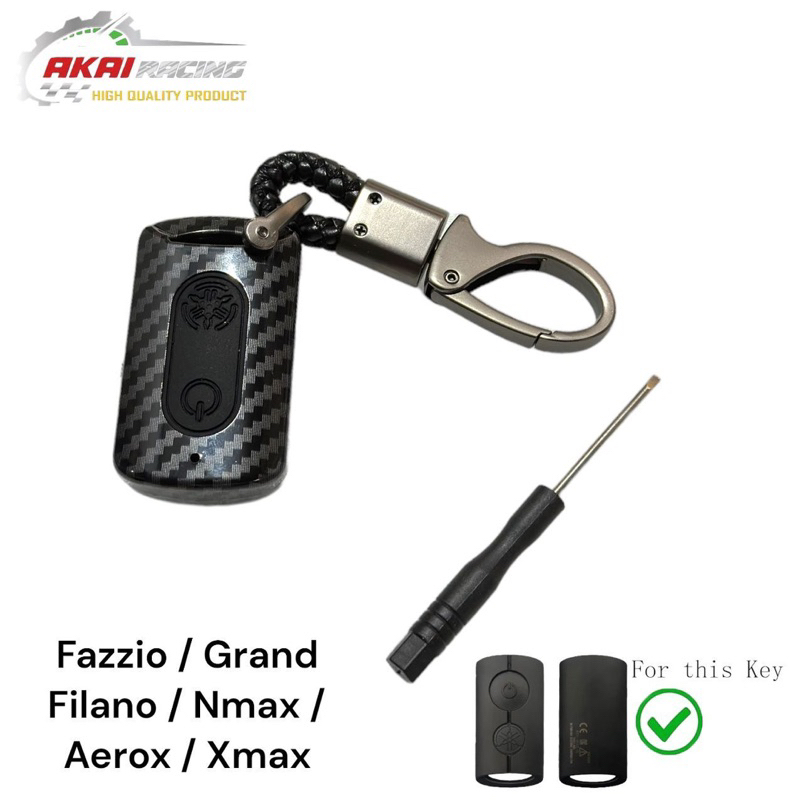 Jual Cover Remote Keyless Karbon Nmax ,Aerox ,Fazzio ,Xmax ,Grand ...