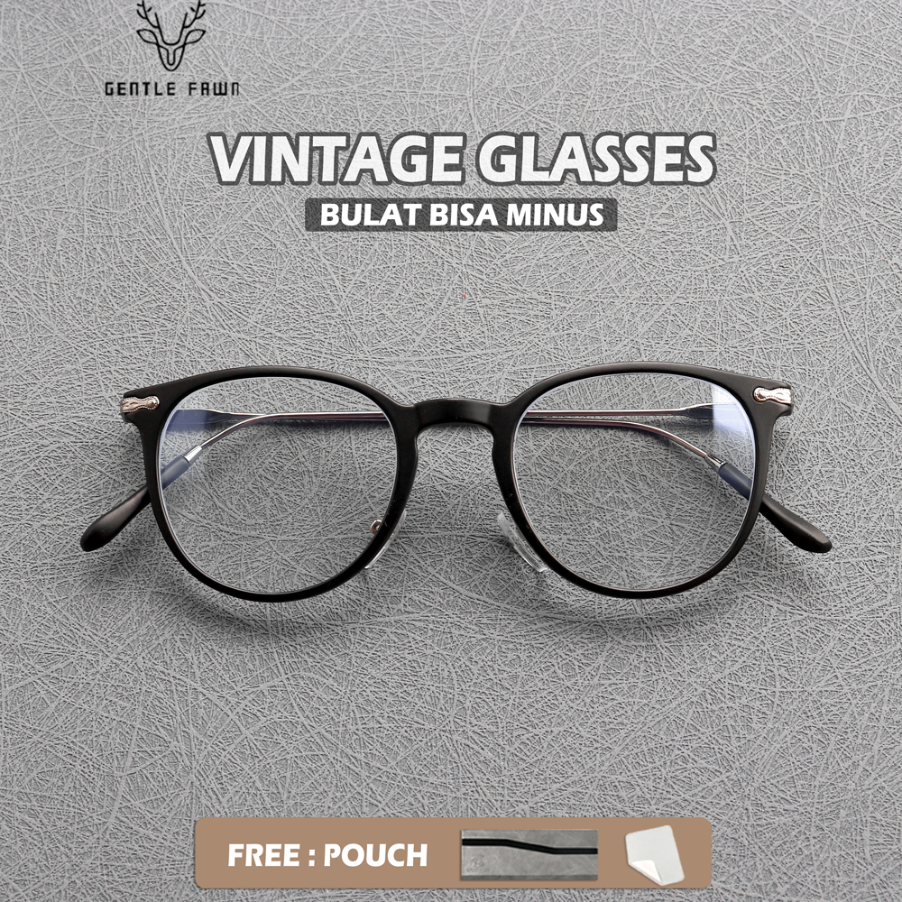 Jual GENTLE FAWN Frame Kacamata Antiradiasi Blueray Bulat Oval style ...