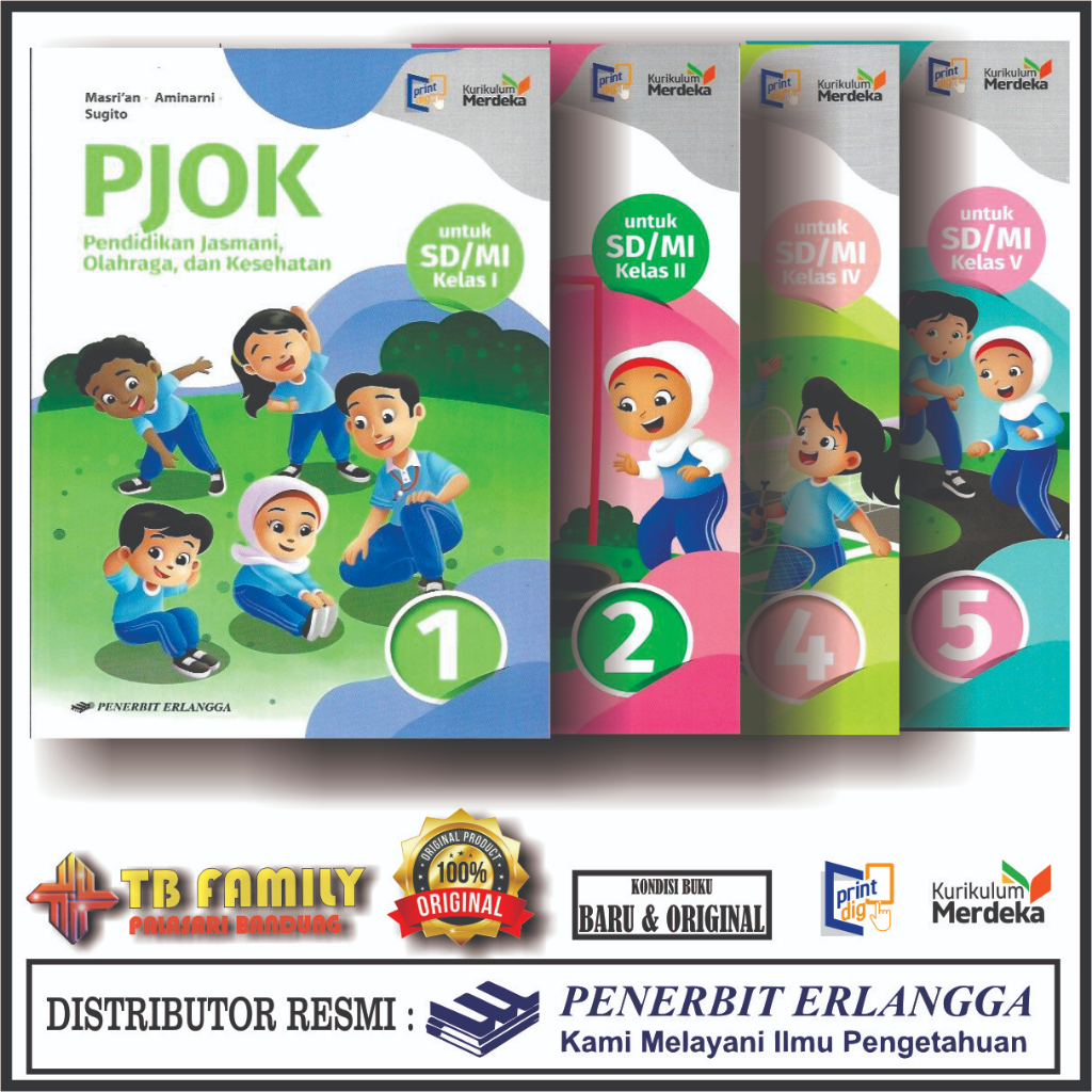 Jual PJOK SD Kelas 1 2 3 4 5 6 KURMER Kurikulum Merdeka Penerbit ERLANGGA | Shopee Indonesia