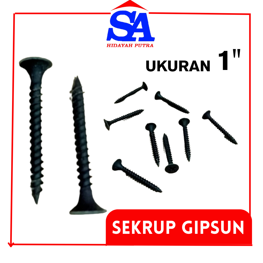 Jual sekrup gipsun ukuran 1'' harga satuan /skrup gypsum /baud / Baut ...
