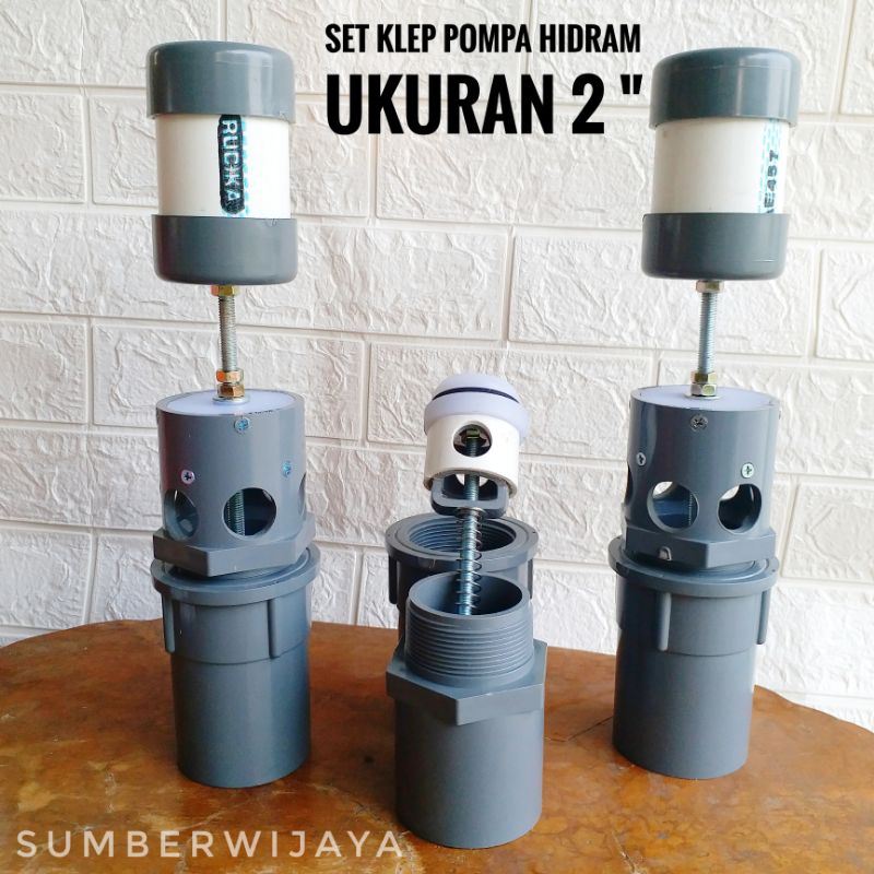 Jual Klep Pompa Hidram 2 inch pvc ( 2 klep buang 1 klep hantar ...