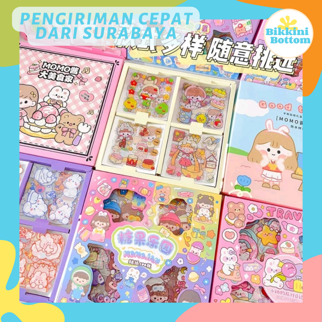 Jual 100 Lembar Sticker Momo Estetik Waterproof Sticker DIY Sticker ...
