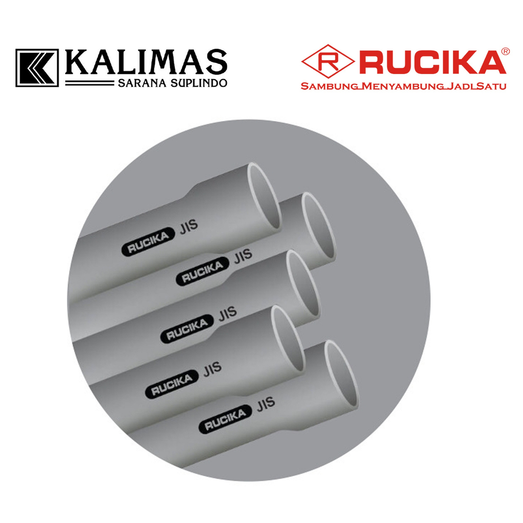Jual Pipa PVC VP JIS d. 1/2" x 4Mtr (RUCIKA) | Shopee Indonesia