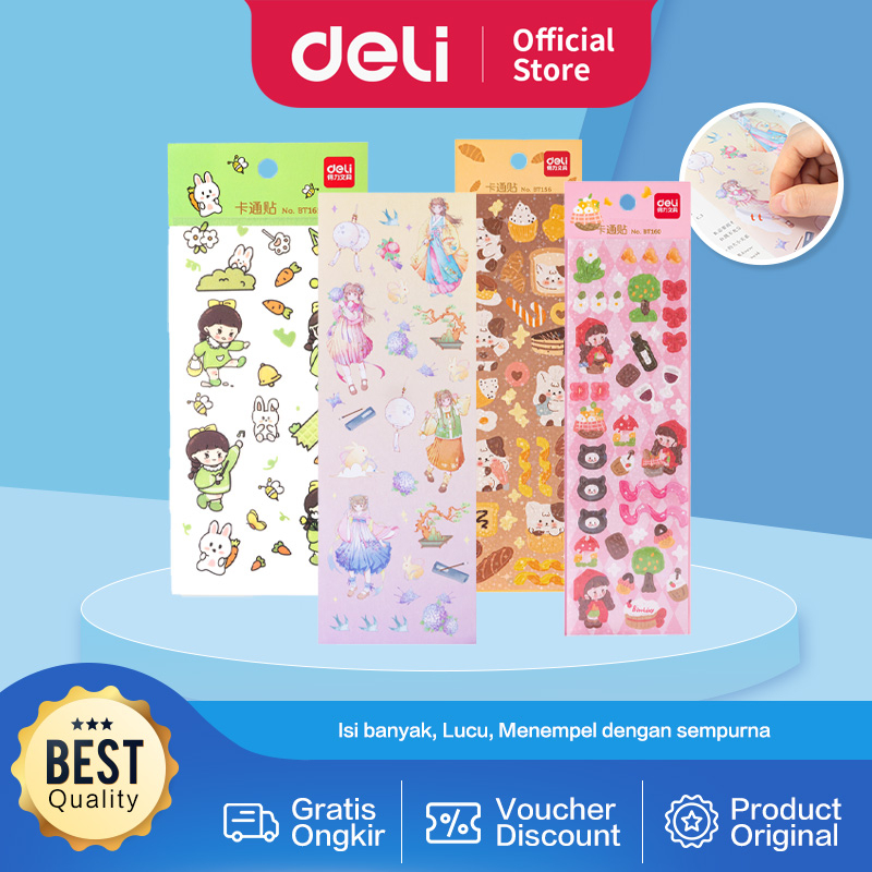 Jual Deli Stiker Hias / Sticker Lucu Berbagai Desain BT1XX | Shopee ...