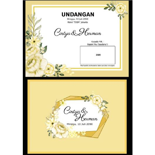 Jual Erba 2320 Blangko Undangan Kosongan Amplop Single hardcover ...