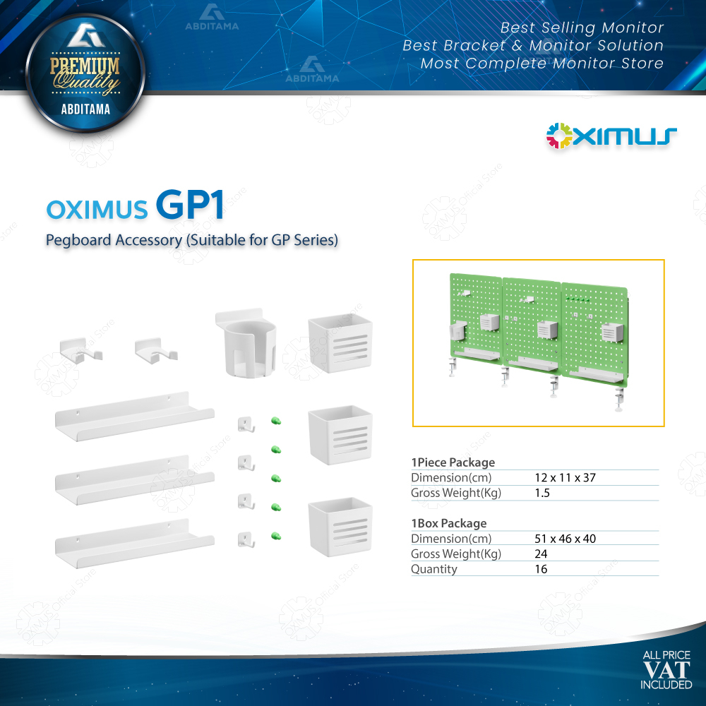 Jual Aksesories Papan berlubang Pegboard DIY untuk GP series OXIMUS GP1 | Shopee Indonesia