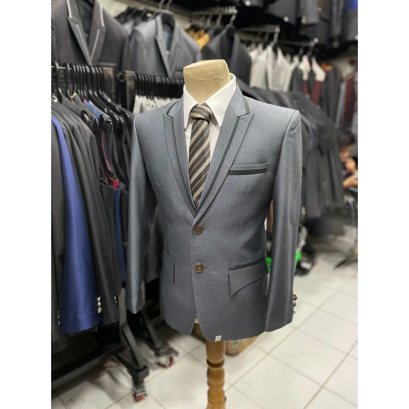 Jual 1 PASANG SETELAN JAS DAN CELANANYA WARNA ABU-ABU (BAHAN SEMI WOL KOREA) | Shopee Indonesia